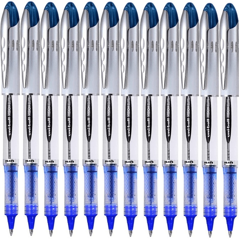 Buy Uni-Ball UB200 Vision Elite Rollerball Pen Fine 0.8mm Blue Box 12 ...