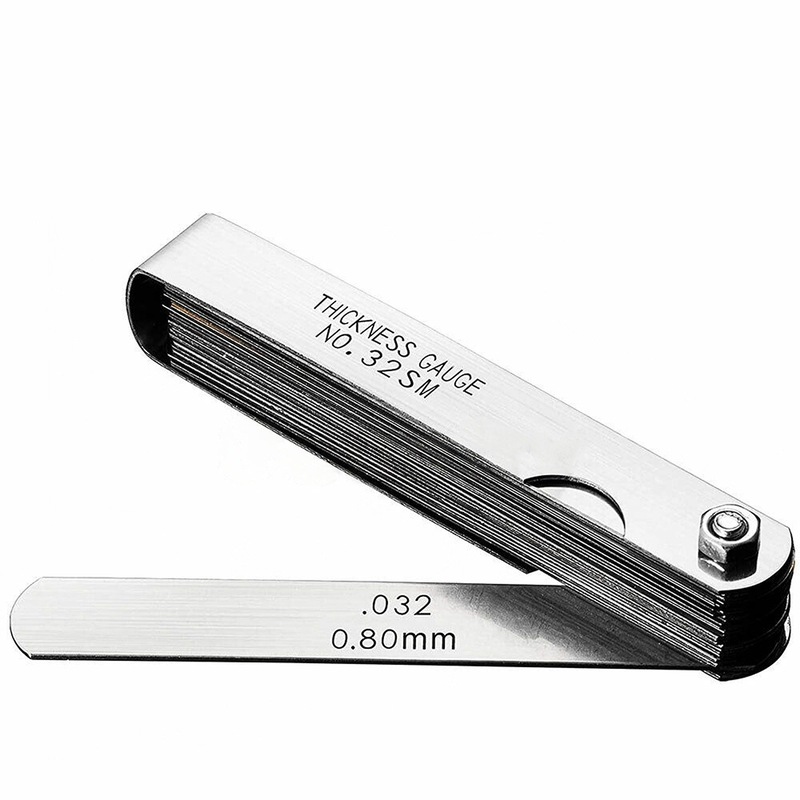 Buy Feeler Gauge Dual Marked MM Inch Thickness Gap Metric Filler Tool - 32 Blades - MyDeal