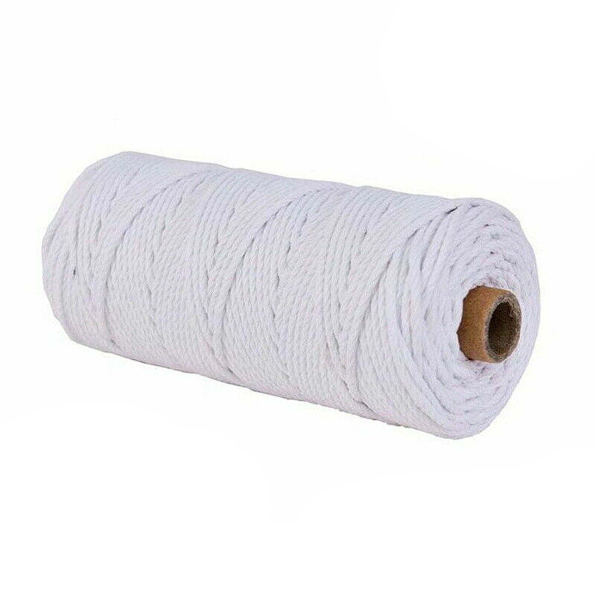 Buy Natural Cotton Twisted Cord Craft Macrame Artisan Rope Weaving Wire ...