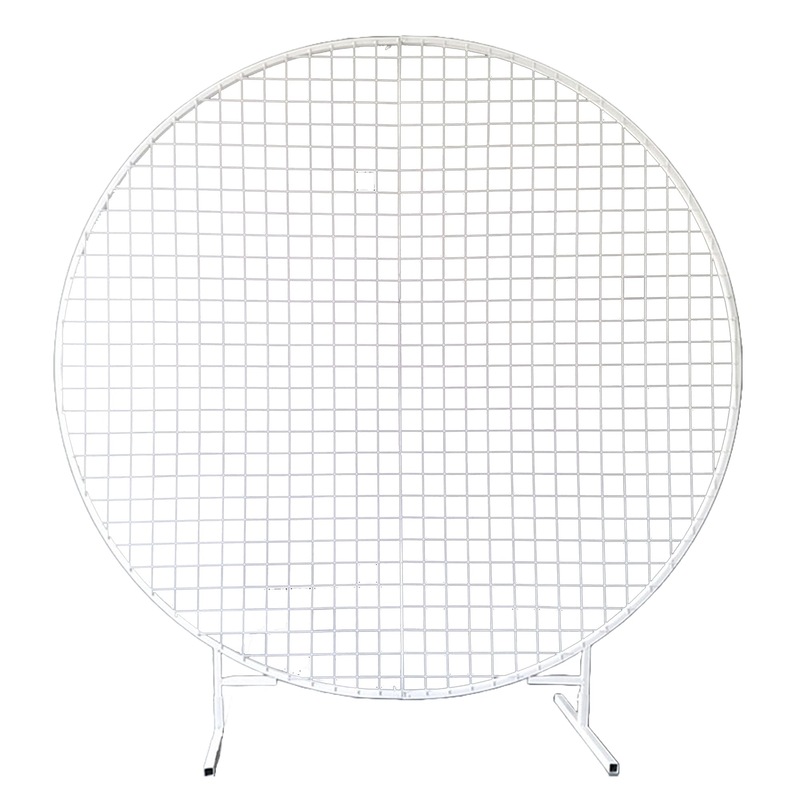 Buy Round Hoop Arch Mesh Backdrop Flower Display Stand Frame Wedding ...