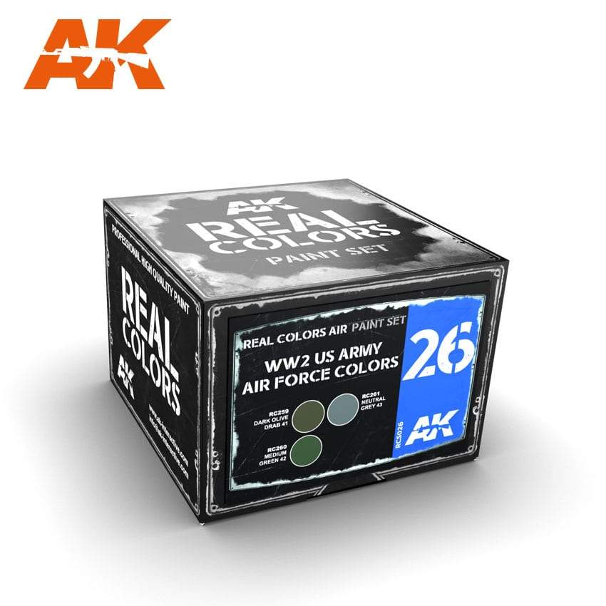 Buy AK Interactive Real Colours WW2 US ArmyAir Force Colours Set ...