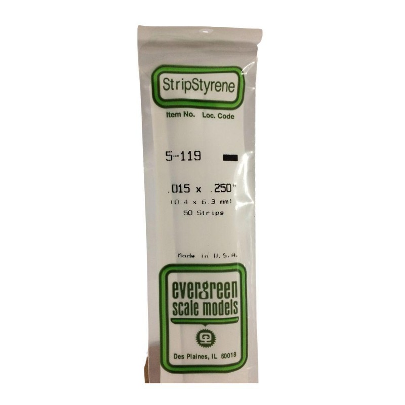 Buy Evergreen Styrene Strips .015 X .250 In-10 - MyDeal