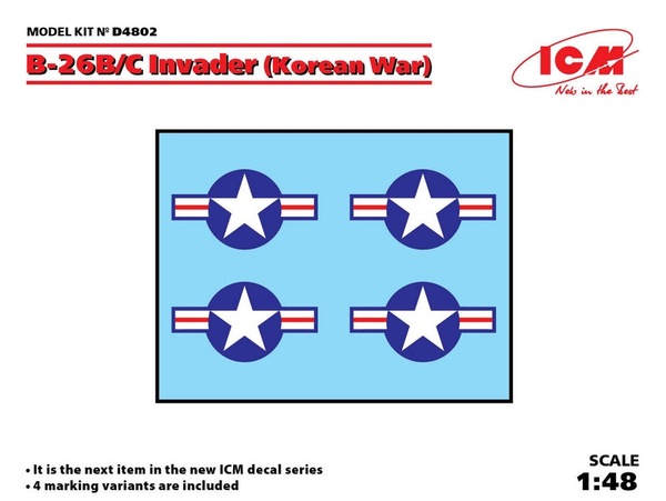 Buy ICM 1:48 B-26B/C Invader (Korean War) Decal Set - MyDeal Australia