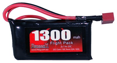 Buy Redback Battery 7.4V Lipo 1300Mah 30CFlight - MyDeal Australia