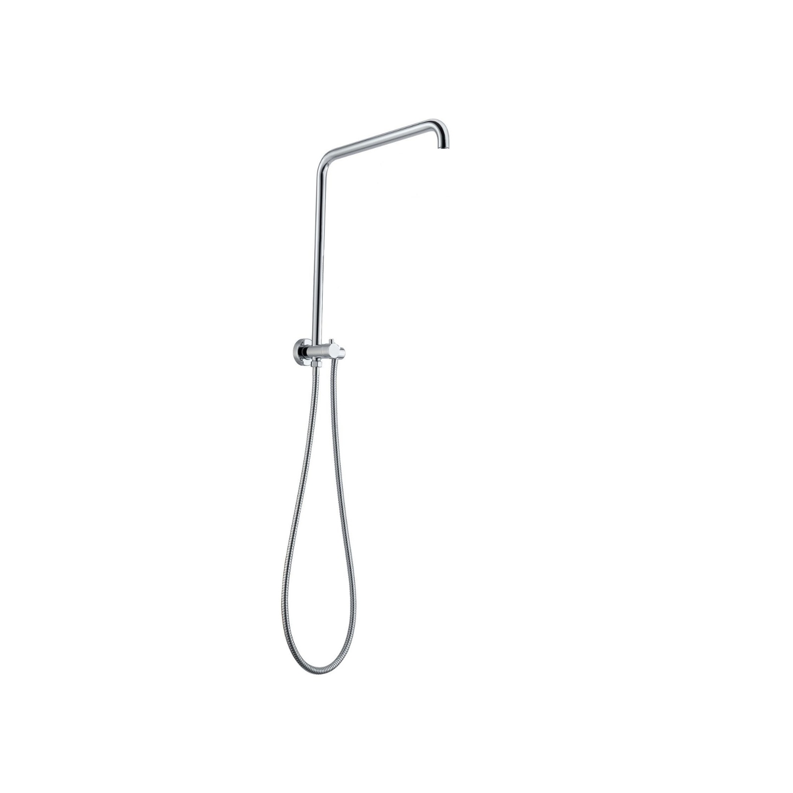 Buy 300mm Height Round Chrome Top Water Inlet Shower Rail - MyDeal ...