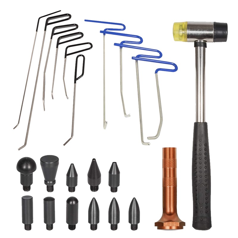 Buy 23pcs PDR Tools Push Rods Spring Stainless Steel Dent Repair Kit ...