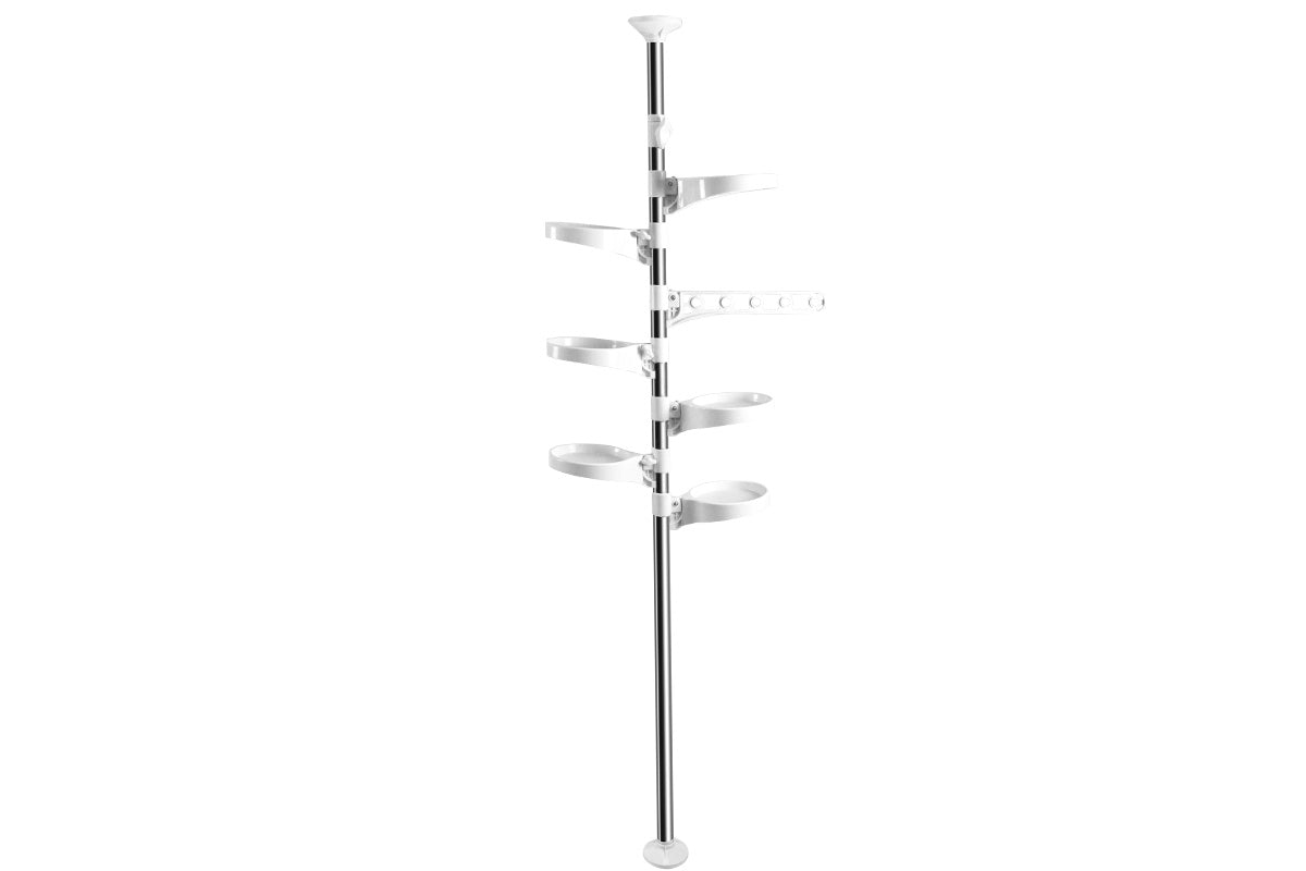 Buy 7-Layer Plant Stands Tension Pole Height Adjustable 230-290cm Metal Pot Hanging Flower ...