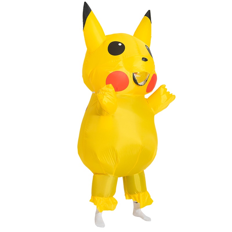 Buy Adult Halloween Costume Pikachu Inflatable Suit Party Cosplay Funny ...