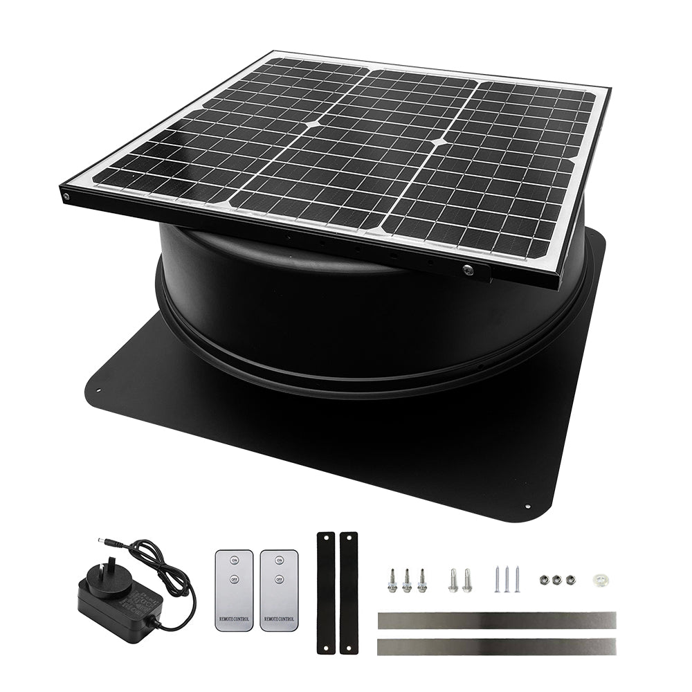 Buy Solar Roof Fan Ventilation Exhaust Heat Extraction Panel Aluminum ...