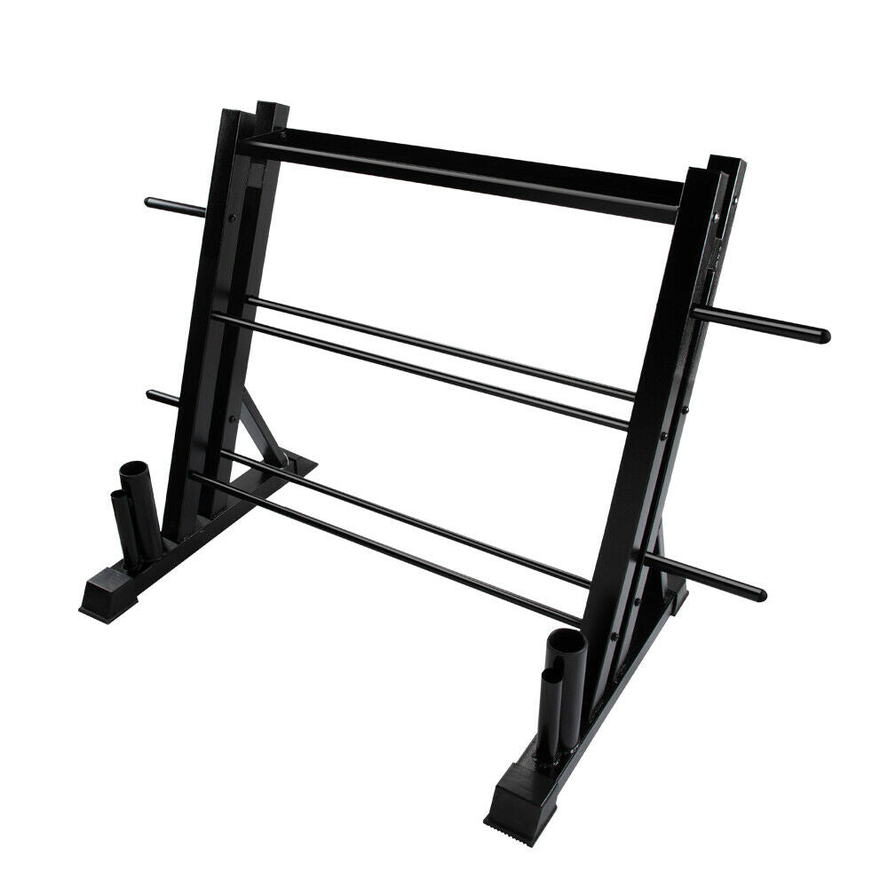 Buy 3-Tier Weights Barbell Storage Rack - MyDeal Australia