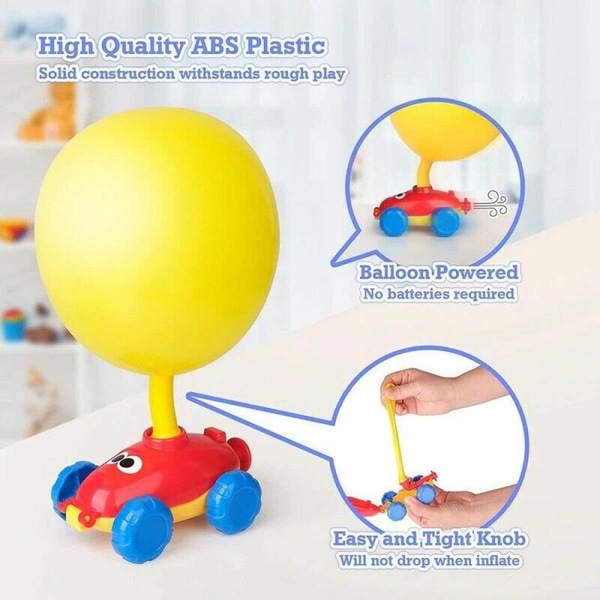 Buy Balloon Pump ToyToy, Balloon Launcher Powered Car Toy Set with 10 ...