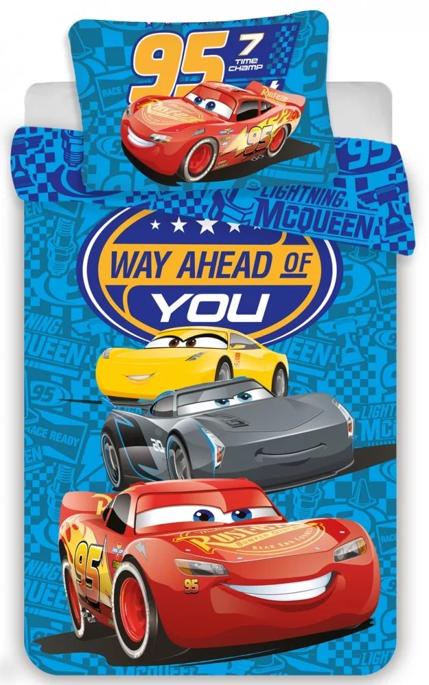Buy Disney Cars Way Ahead Lightning McQueen Quilt Cover Set - Toddler ...