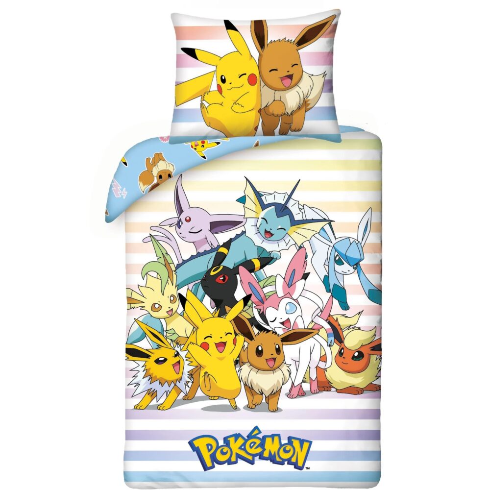 Buy Pokemon Friends Kids Cotton Quilt Cover Set - Single Bed Size ...