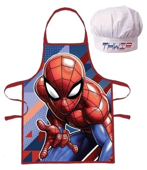 Buy Marvel Spiderman Kids Apron and Chef Hat - MyDeal Australia