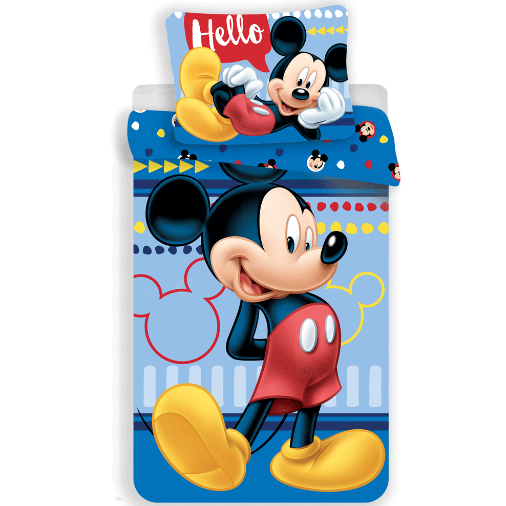 Buy Mickey Mouse Hello Single Bed Duvet Cover Set - MyDeal Australia