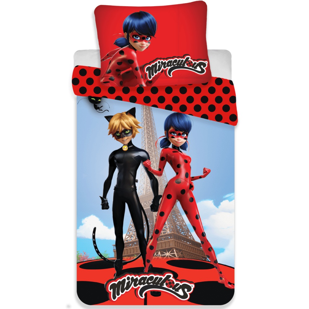 Buy Miraculous Ladybug Red Single Bed Duvet Cover - MyDeal Australia