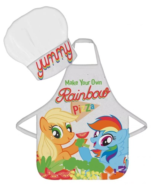 Buy My Little Pony Rainbow Pizza Child Apron and Chef Hat - MyDeal ...