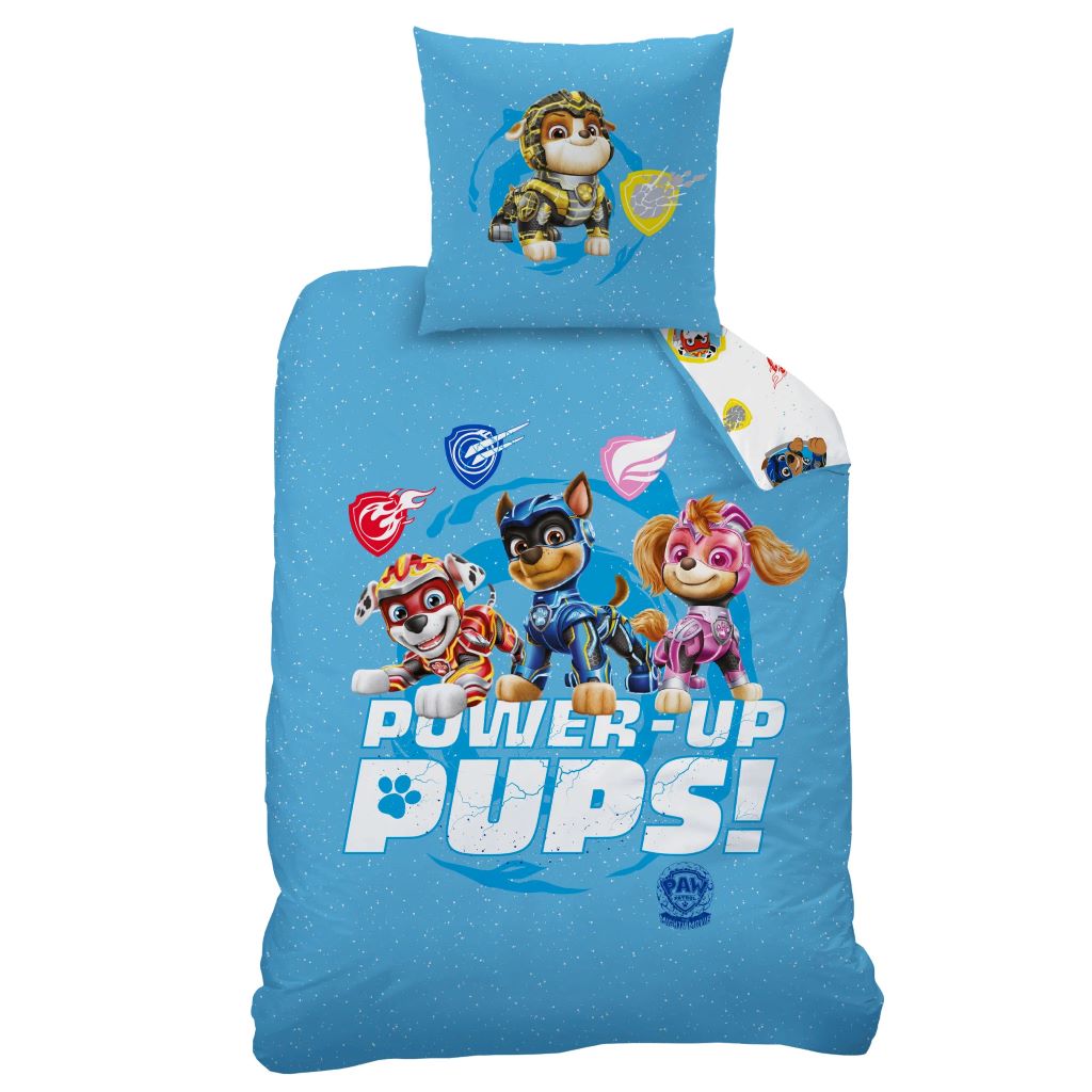 Buy Paw Patrol Power-up Pups Cotton Quilt Cover Set - Single Bed Size ...