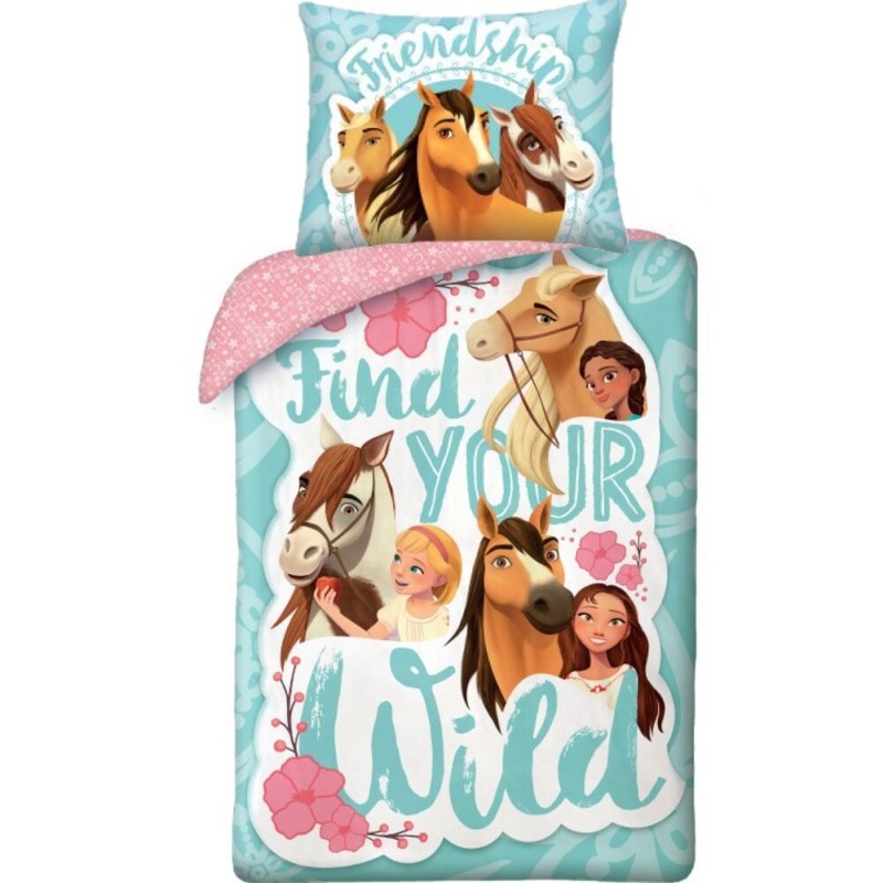 Buy Spirit Riding Free Find Your Wild Girls Cotton Quilt Cover Set ...