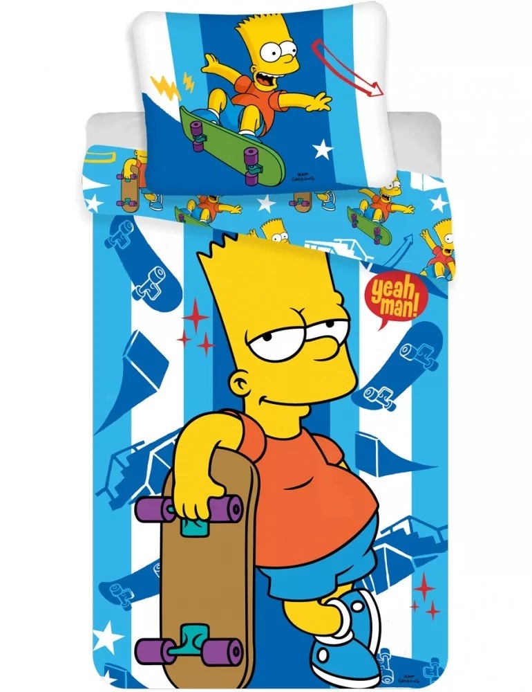 Buy The Simpsons Bart Quilt Cover Set - Single Bed - MyDeal Australia