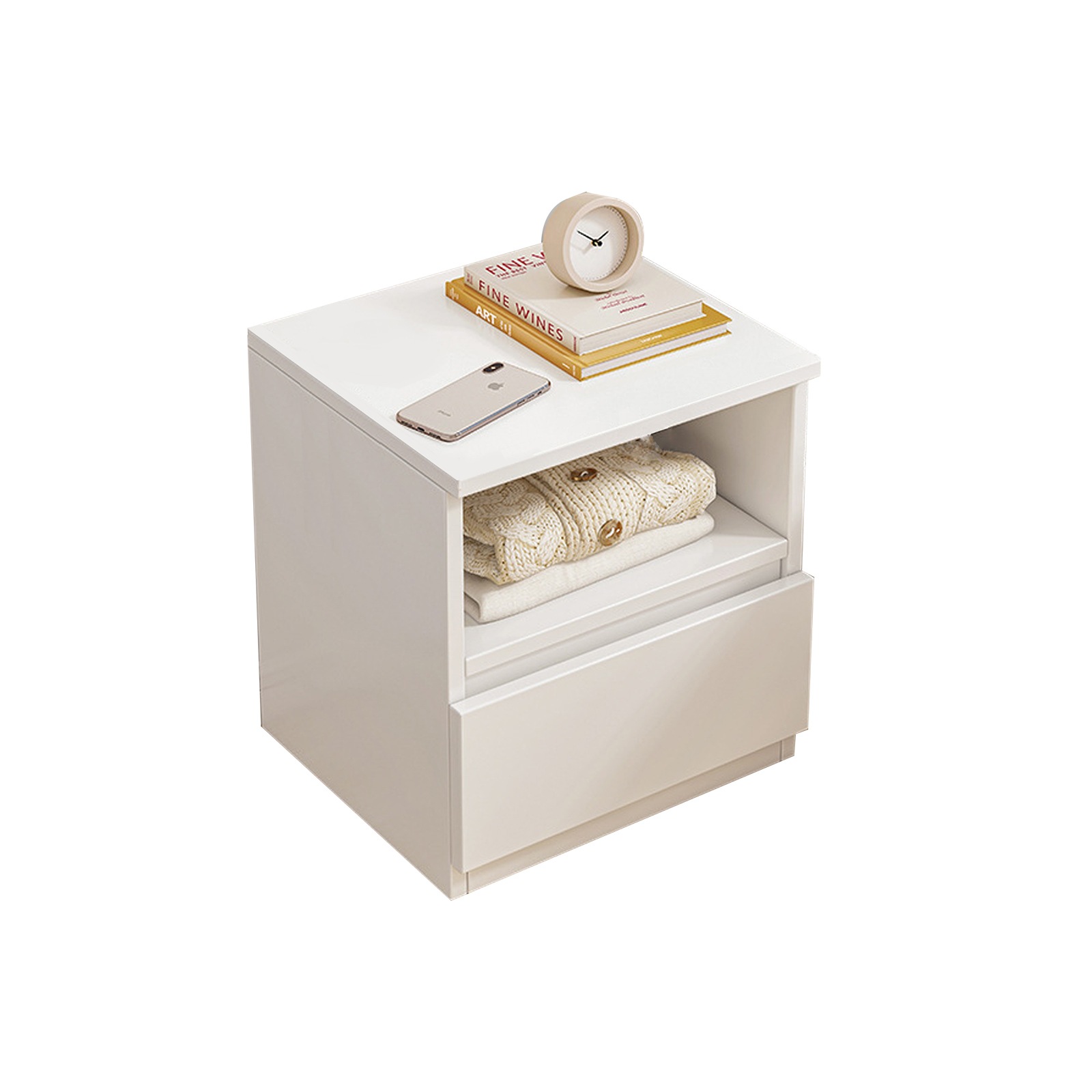 Buy Comfia Bedside Table Easy Clean Open Storage Cabinet Bedroom Side ...