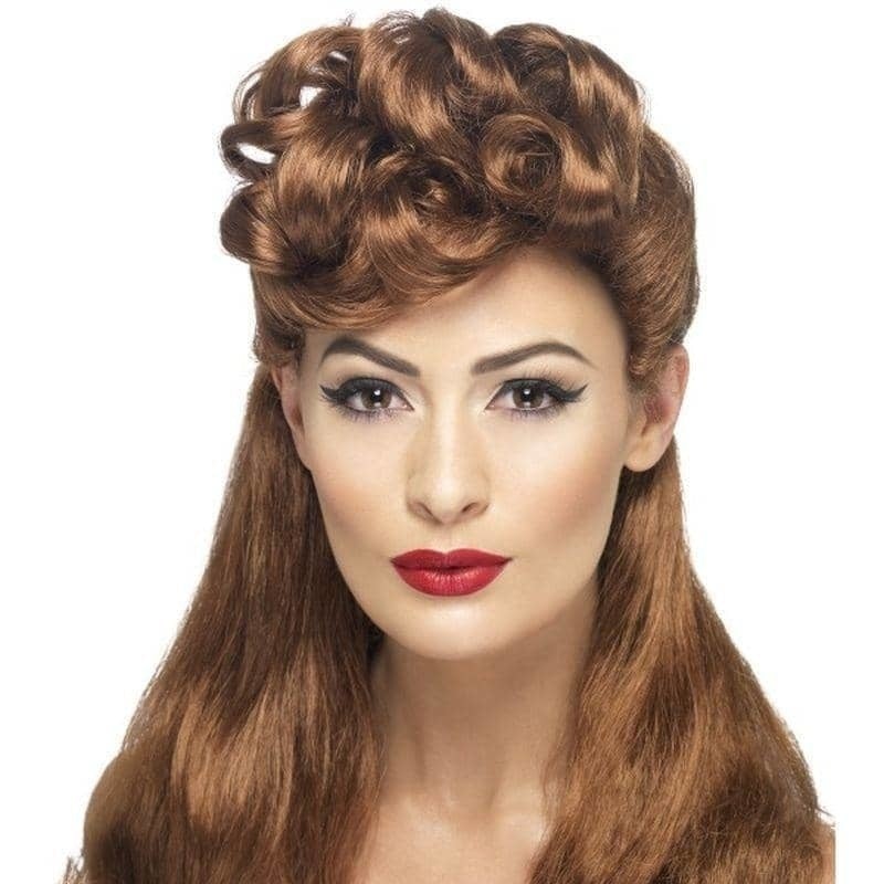 Buy 40s Vintage Wig Adult Brown - MyDeal