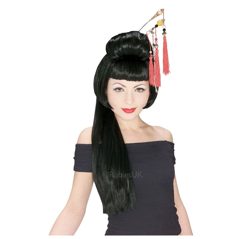 Buy Black Chinese Styled Wig Adult Size China Girl Hair - MyDeal