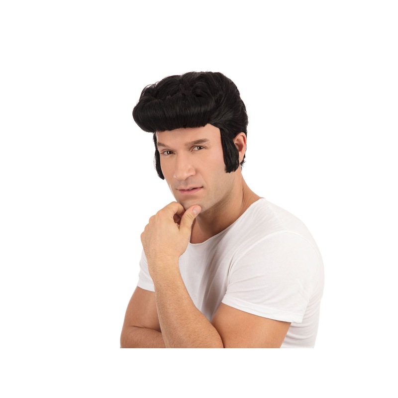 Buy Danny Zuko Greaser Wig Slicked Black 1950s Rock (Bagged) - MyDeal