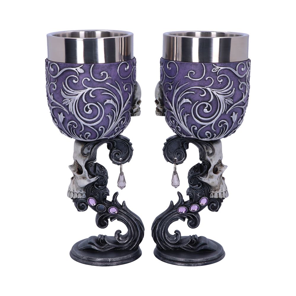 Buy Deaths Desire Twin Skull Heart Set of Two Goblets 18.5cm 2 - MyDeal ...