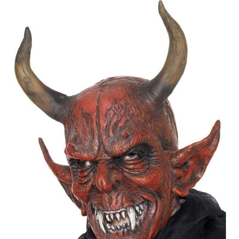 Buy Devil Demon Mask Adult Red Bone Full Head Latex - MyDeal