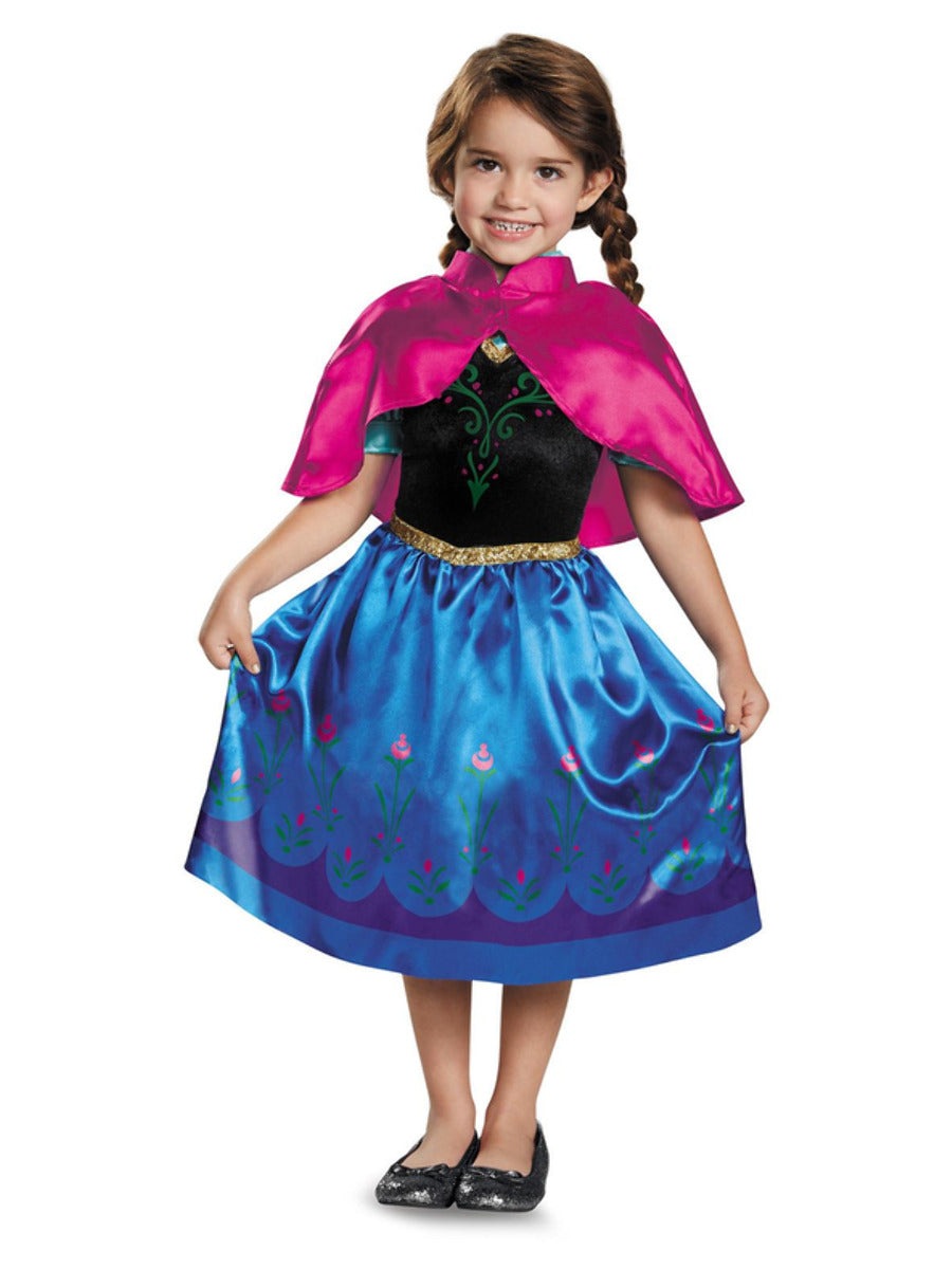 Buy Disney Frozen Anna Travelling Deluxe Childs Costume Dress with ...