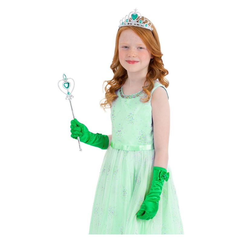 Buy Green Princess Kit Child Wand Tiara Gloves Fantasy Costume ...