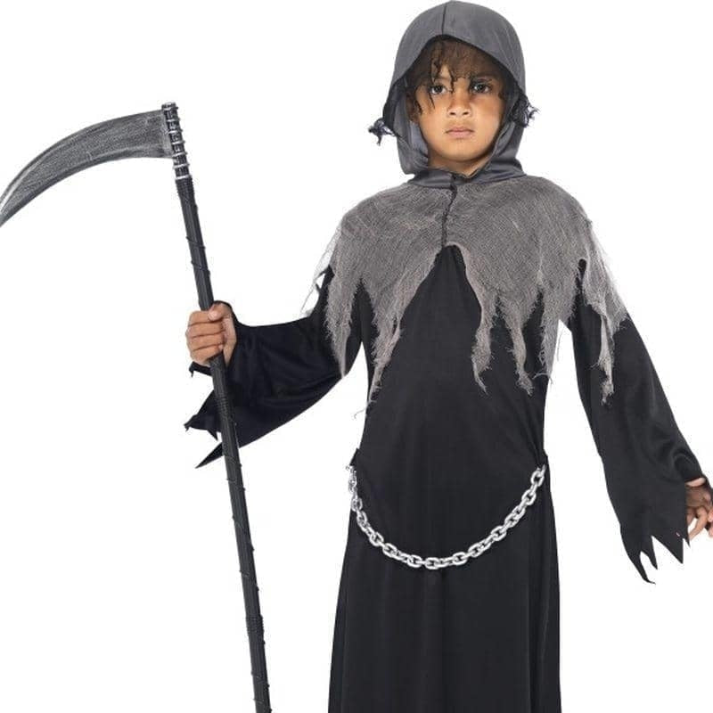 Buy Grim Reaper Costume Kids Black Grey - MyDeal Australia