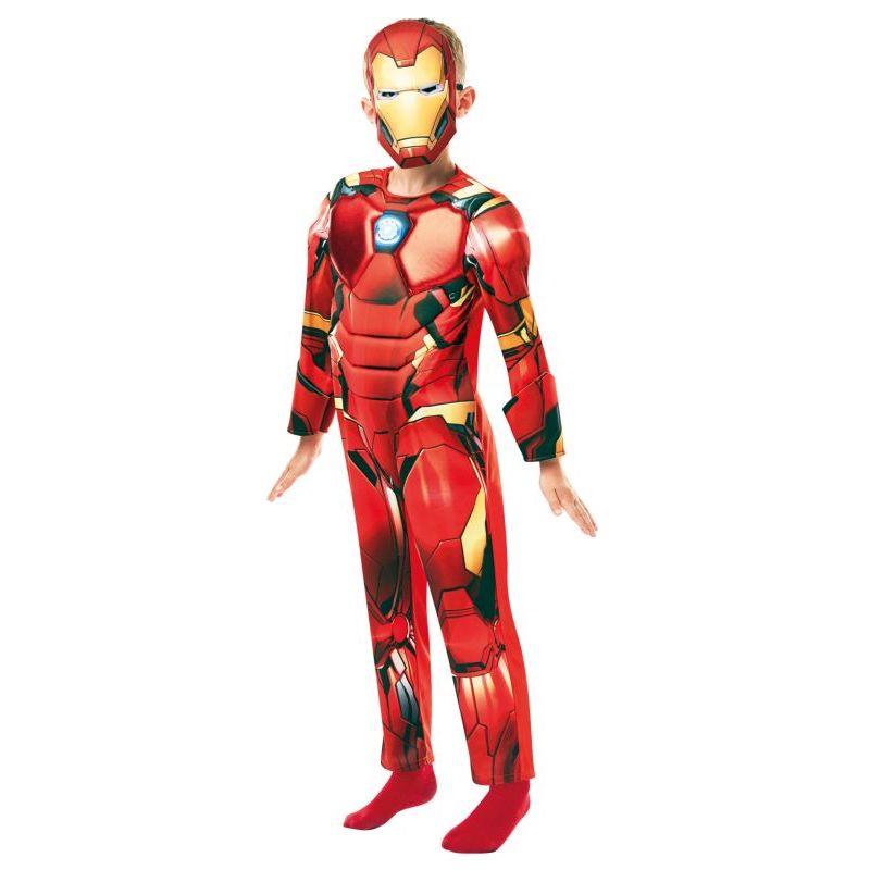 Buy Iron Man Kids Costume Deluxe Padded Suit Avengers Tony Stark ...