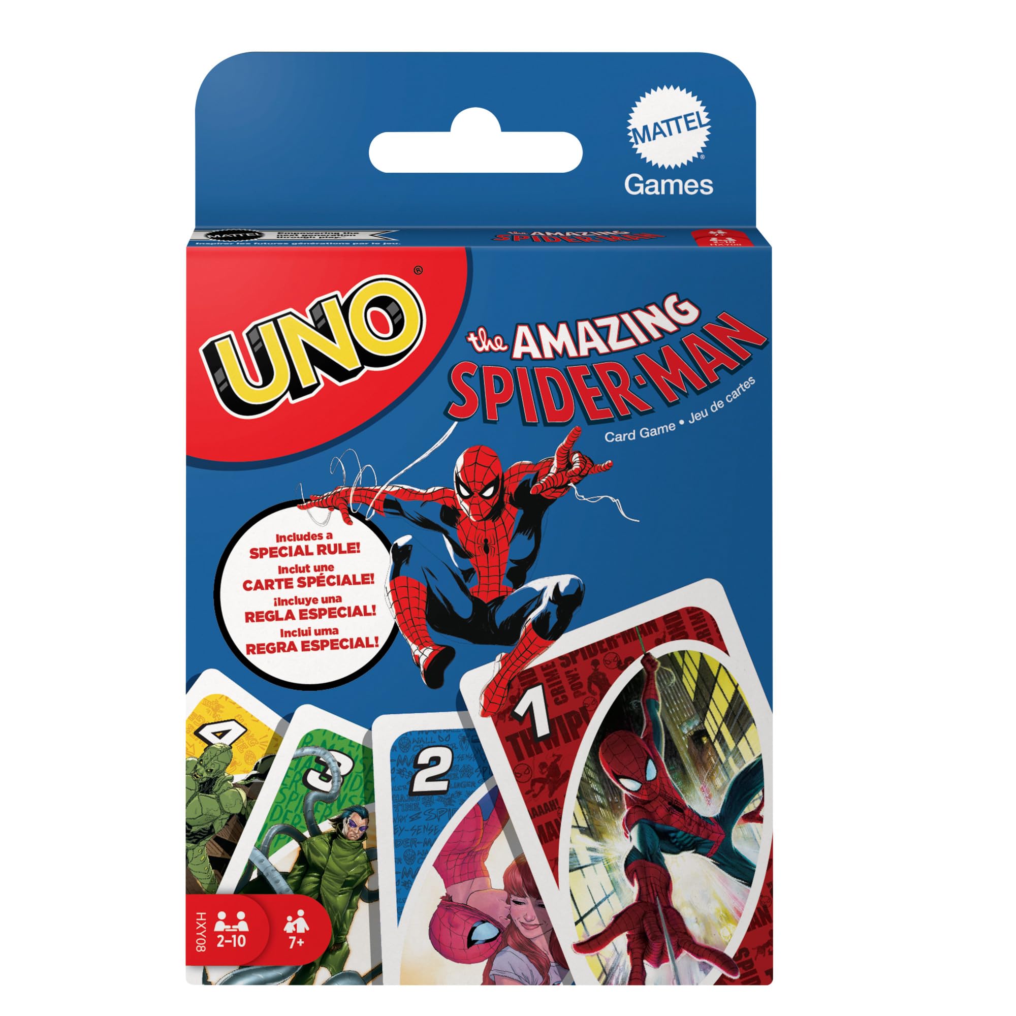 Buy Mattel Games UNO The Amazing Spider-Man Card Game for Kids, Adults ...