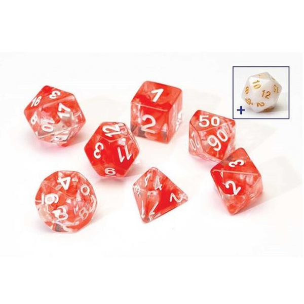 Buy Polyhedral Dice: Red Cloud Transparent - MyDeal Australia