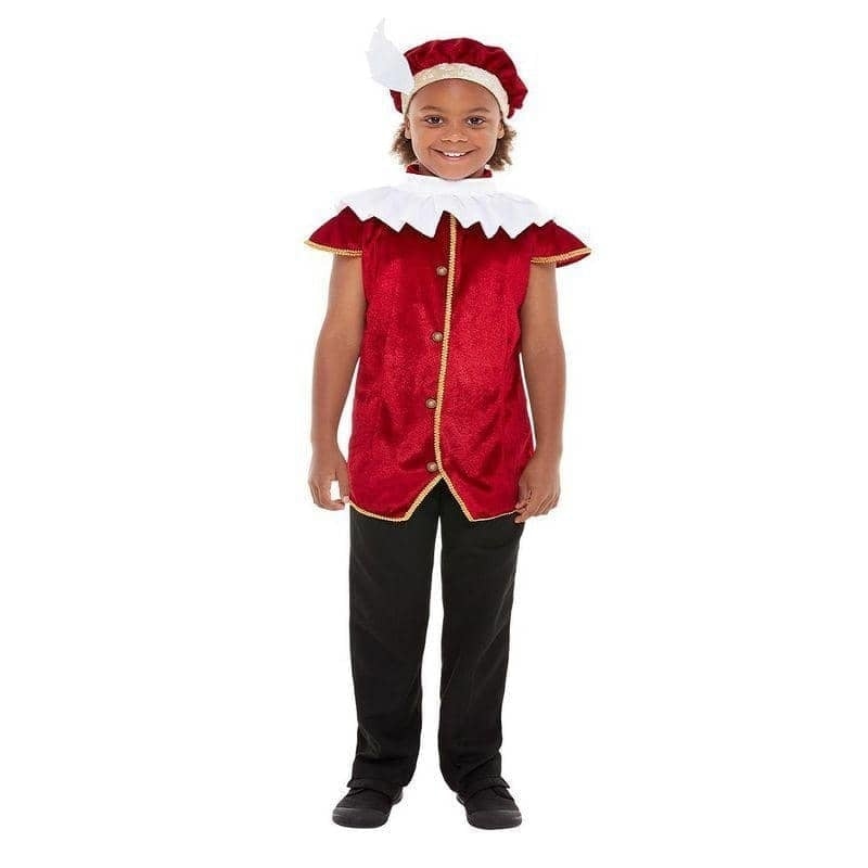 Buy Childs Tudor Kit Red Waistcoat Hat and Neck Ruffle - MyDeal Australia
