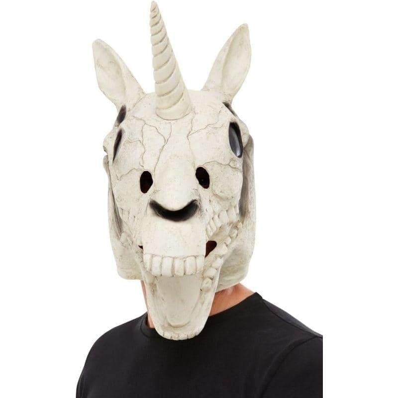 Buy Unicorn Skull Latex Mask White Adult - MyDeal Australia