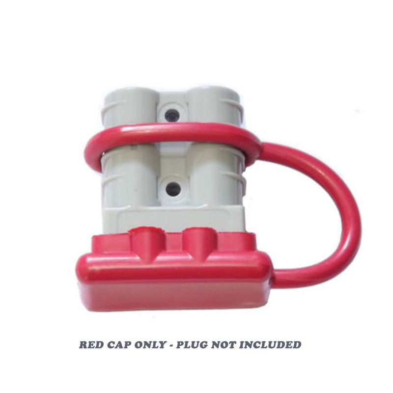 Buy 50 Amp Anderson Style Plug Grey+ 2 x Poles + Red Dust Cap - MyDeal
