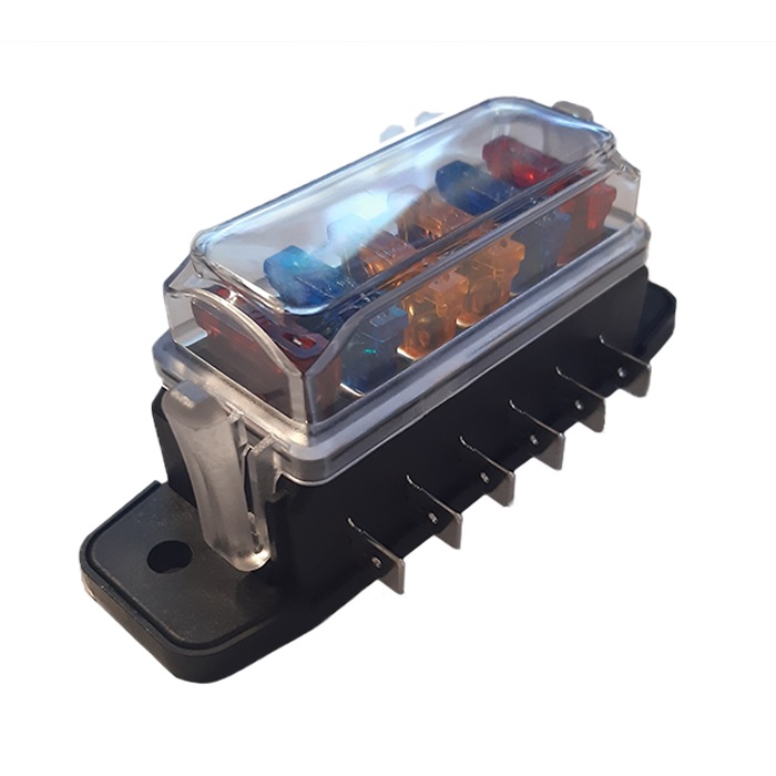 Buy 6 Way ATS, Mini and Micro 2 Fuse Block W/ Weatherproof Clear Cover ...
