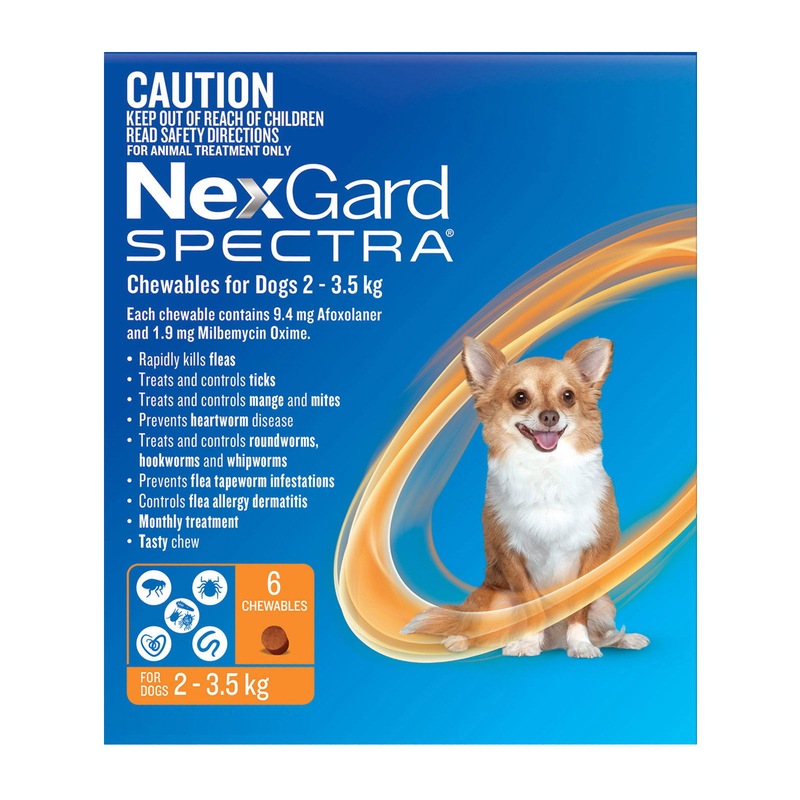 Buy Nexgard Spectra Dogs Chewables Fleas, Ticks, Mites, Heartworm ...