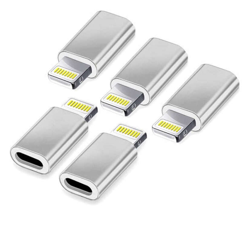 Buy [5 Pack] USB Type C Female to Lightning Male Adapter Charger ...