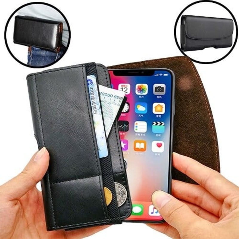 Buy Cell Phone Belt Holster Wallet Case With Clip Pouch Sleeve Holder ...