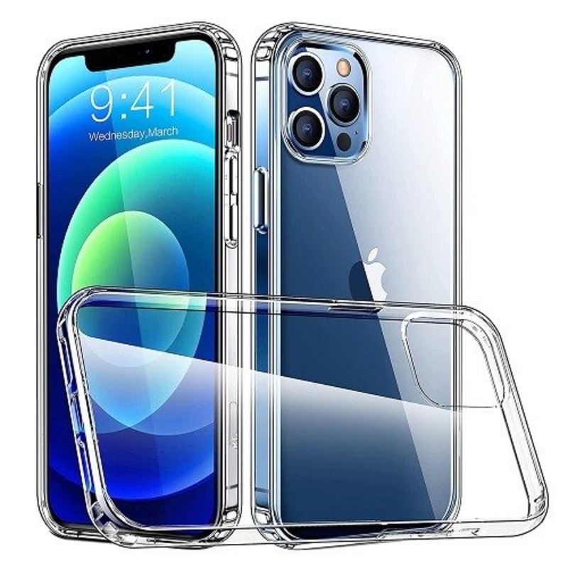 Buy For Apple iPhone 12 Pro Transparent Hard Shel Slim Polycarbonate ...