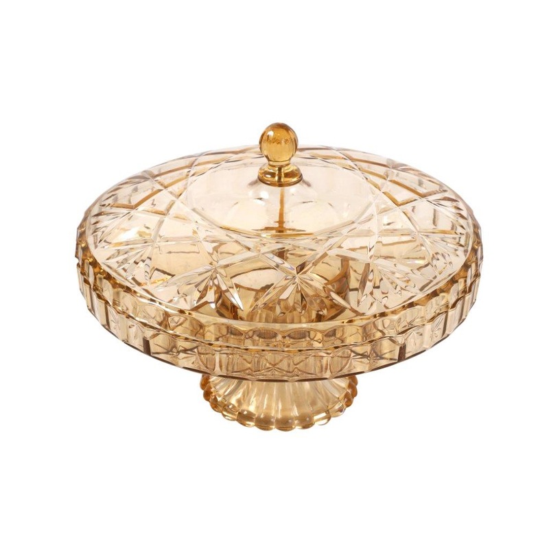 Buy Acrylic Champagne Serving and Footed Divided Platter with Lid ...