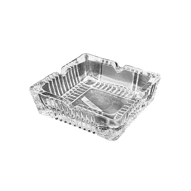 Buy Crystal Cut Modern Clear Rectangular Glass Ashtray 10.4/305G - MyDeal