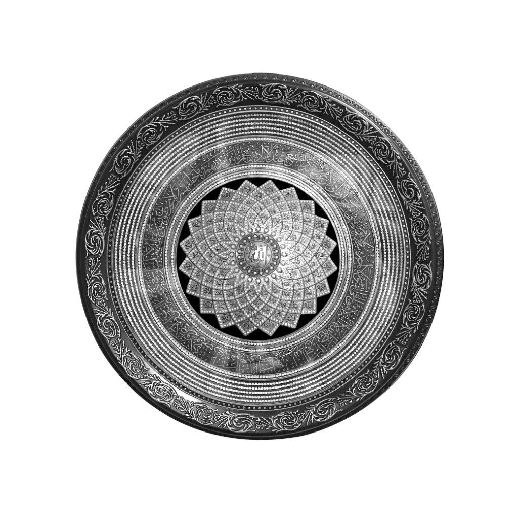 Buy Home Decor Round Embroidery Wall Art Islamic Calligraphy Engraving ...