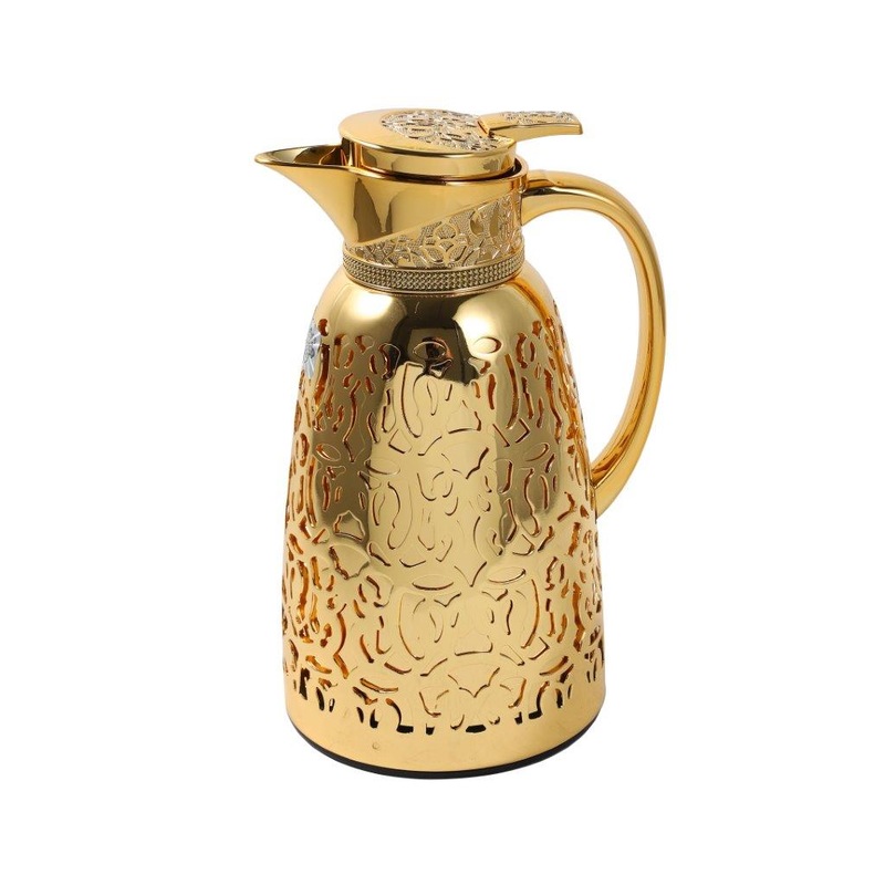 Buy Vacuum Insulated Plastic Thermos Flask Shiny Gold 1 Litre - MyDeal