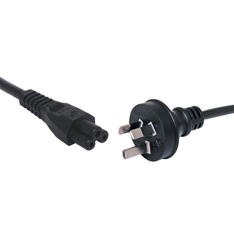 Buy 1.8m Cloverleaf C5 Appliance 3 Pin 2.5A Mains Power Cable - MyDeal