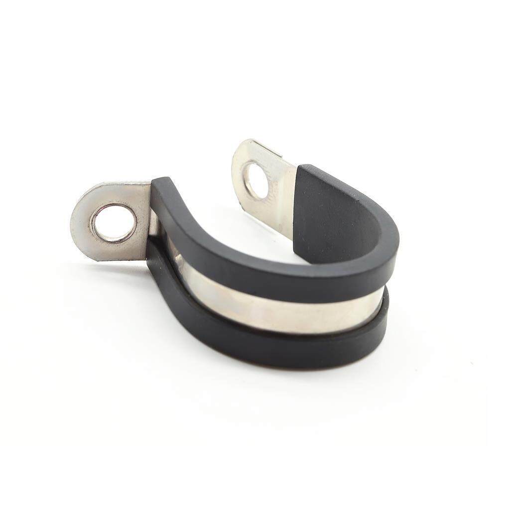 Buy 10pcs 14mm Rubber Lined P Clips Cable Hose Pipe Clamps Holder Air ...